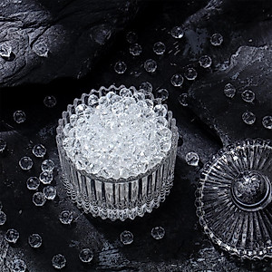 680 Pieces Clear Crystal Glass Beads Bulk Transparent Rondelle Bicone Glass Stone Beads for Jewelry Making, Craft, DIY Bracelet, Necklace, Dolls, Suncatcher