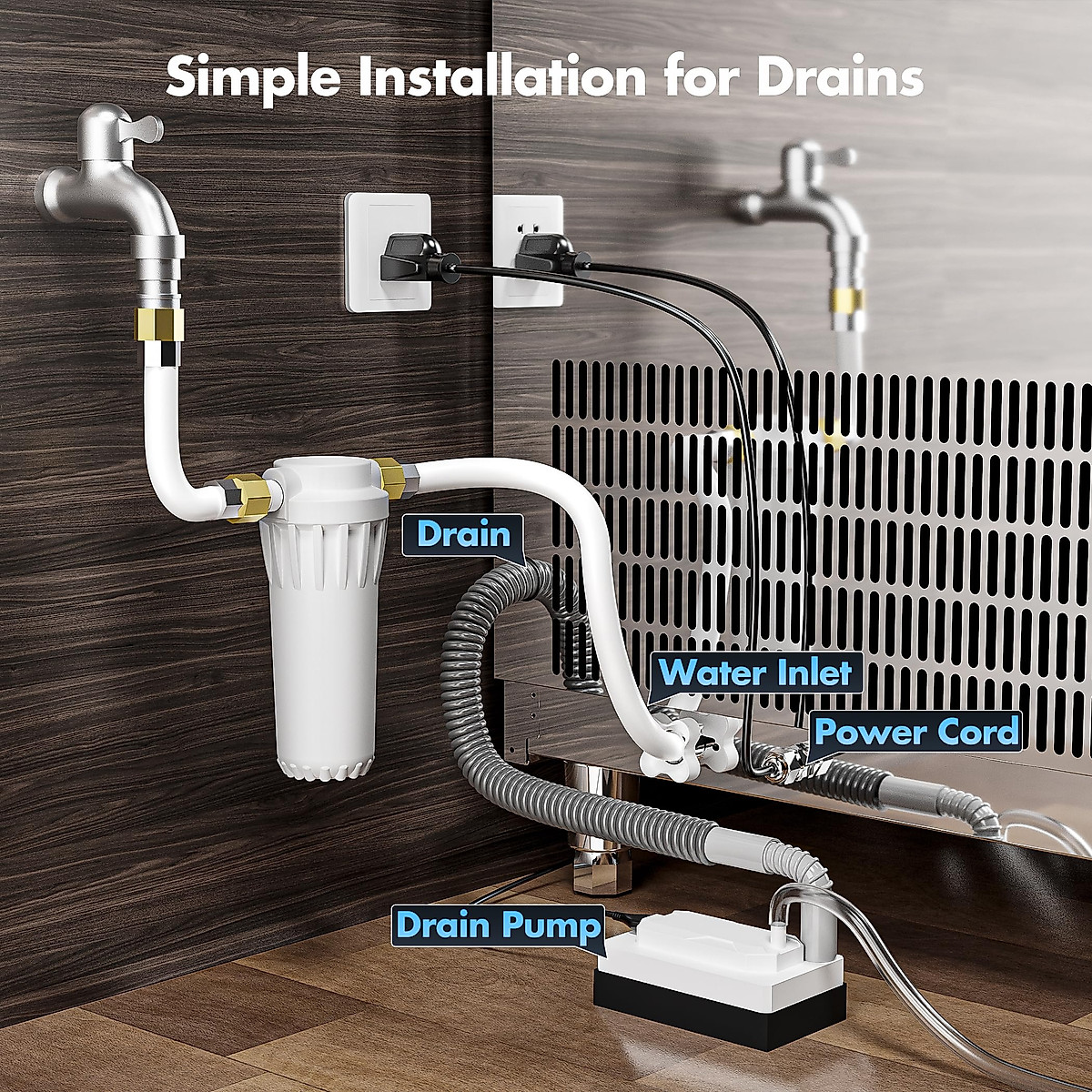 Coolski Commercial Ice Maker Machine 200LBS/24H, 26’’ Under Counter Ice Machine with 80LBS Storage Capacity, Stainless Steel Ice Maker for Restaurant/Bar/Home, Air Cooled/Clear Ice Cubes/ETL Approved