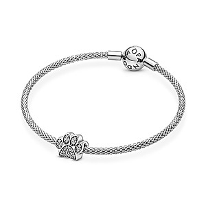 PANDORA paw Prints, Clear cz