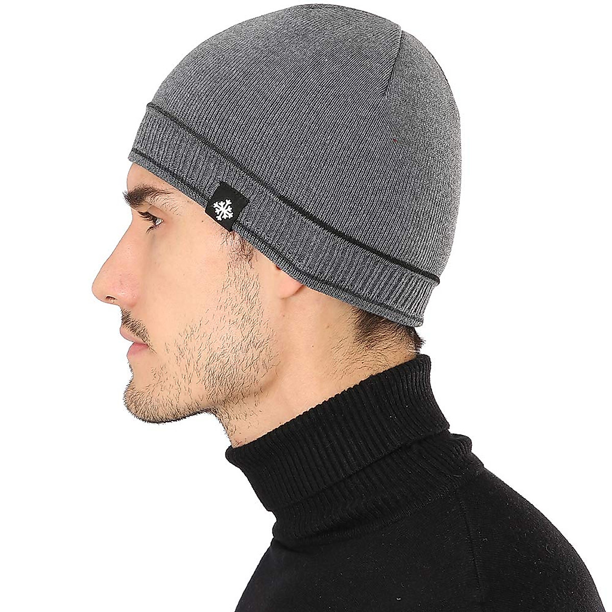 DOANNOTIUM Winter Beanie for Men & Women Skull Cap Warm Hat Lined Toboggan Knit Daily Outdoor Sport (2-Grey)