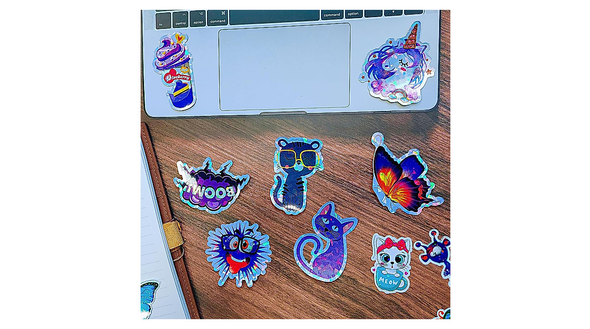 Bleidruck Waterproof Holographic Sticker Paper - 24 Sheets Printable Vinyl