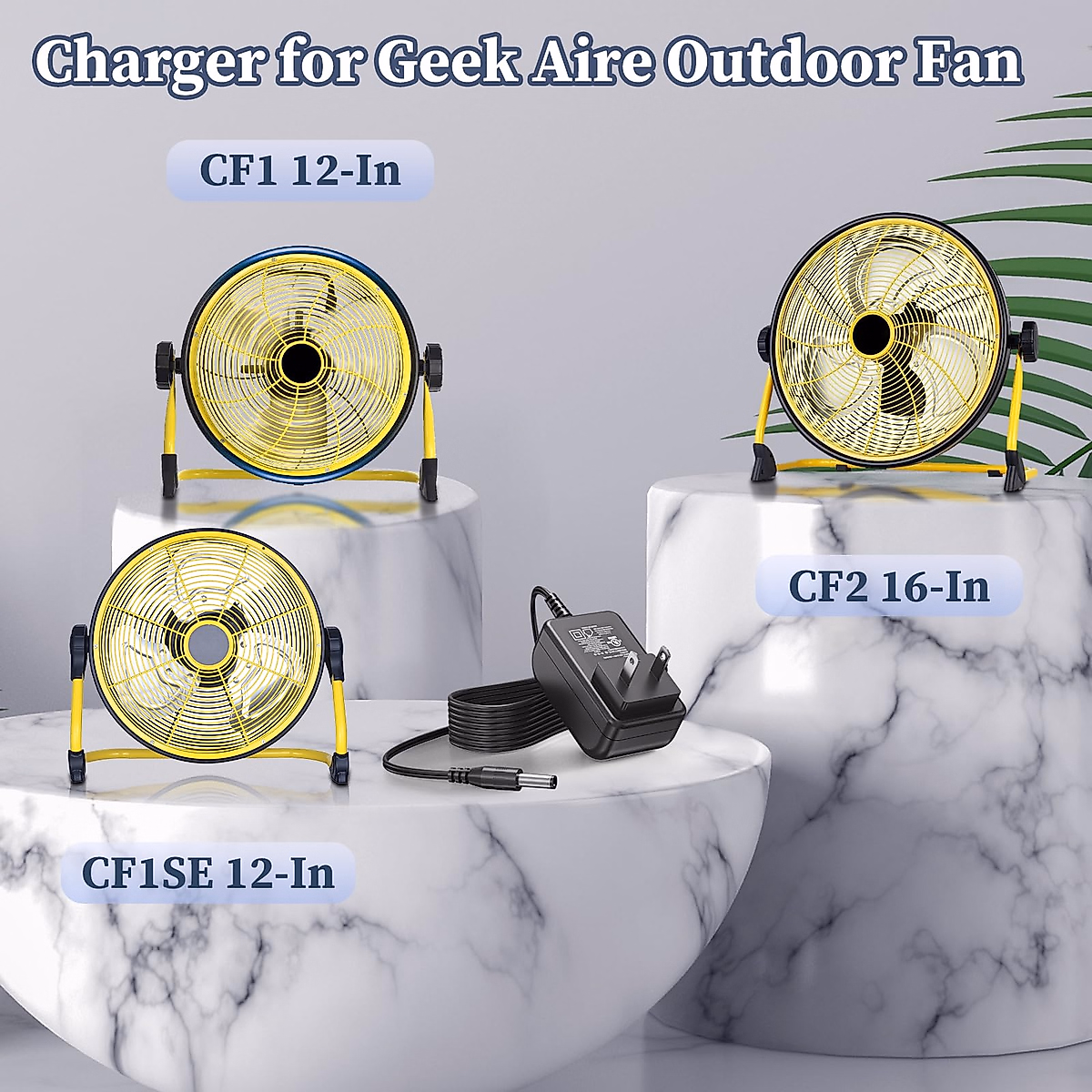 DONYOIE Charger for Geek Aire CF1 CF1SE CF2 Outdoor Floor Fan Power Cord AC Adapter UL Listed DC Adaptor Supply