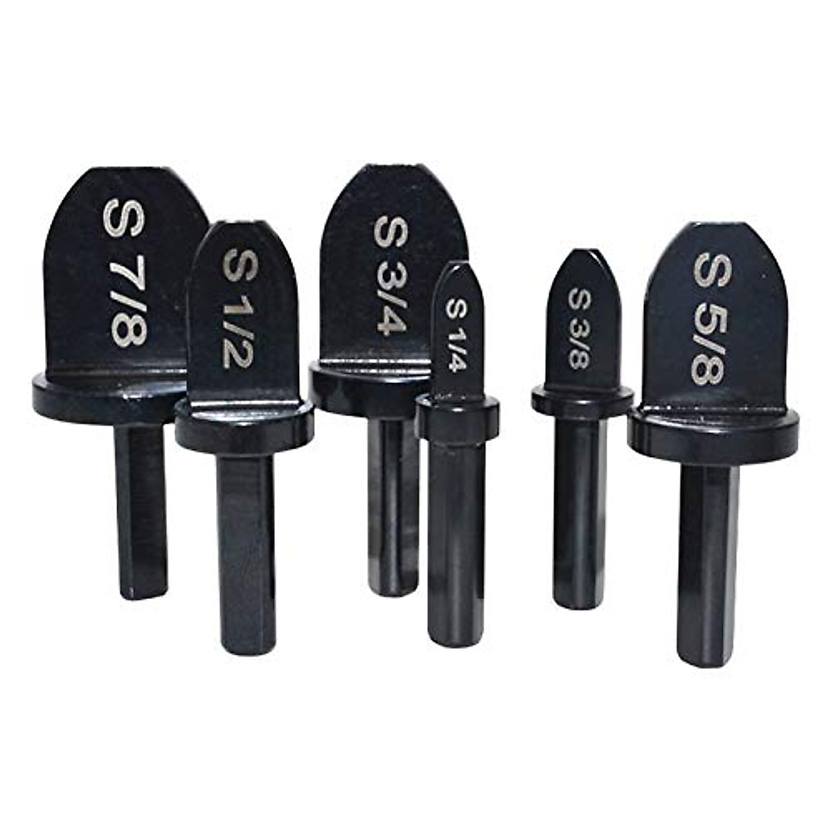 Swaging Tool Drill Bits, 6pcs Manual Copper Pipe Swaging Tool Drill Bit Set Portable Bearing Steel Repairing Set Include 7/8'', 3/4'', 5/8'', 1/2'', 3/8'', 1/4'' Bits