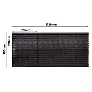 PAFEN Schüttenrega Storage System Workshop Shelving 1728 x 780 mm Wall Shelf with Tool Holder and 64 Stacking Boxes Wall Plates (Red/Blue/Black)