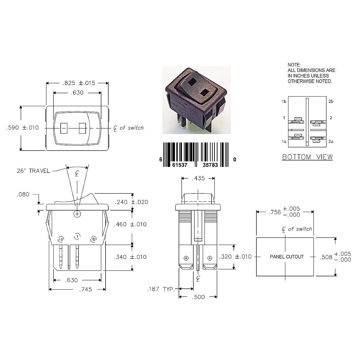 Replacement On Off Switch for Shop Vac with Oversized ON/Off Push Button