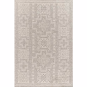 Momeni Hampton Transitional Indoor/Outdoor Area Rug, Grey, 2' X 3'