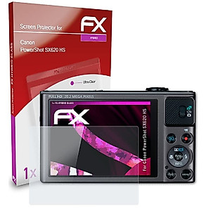 atFoliX Plastic Glass Protective Film compatible with Canon PowerShot SX620 HS Glass Protector, 9H Hybrid-Glass FX Glass Screen Protector of plastic