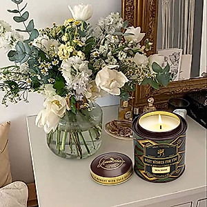 Sage Candles for Cleansing House, 10 oz Candles for Home Scented, 70 Hours Sage Candle for Meditation, Protection, Sage Candles for Cleansing House Negative Energy, Candles Gifts for Women