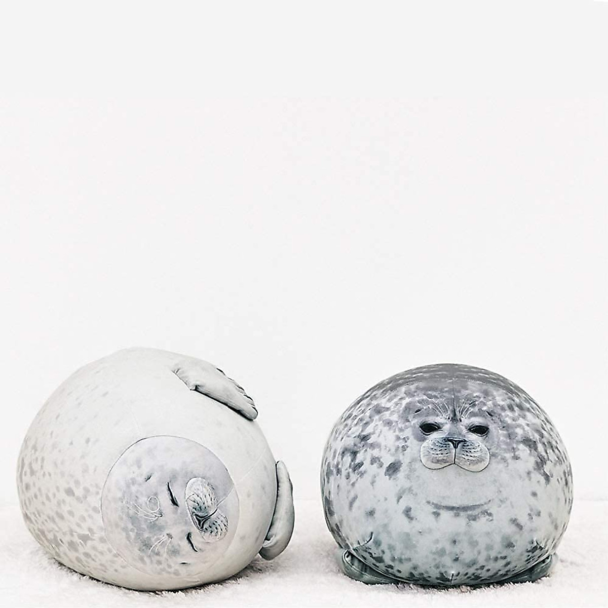 Rainlin Chubby Blob Seal Stuffed Cotton Plush Animal Toy Cute Ocean (A-Gray, Large(23.6 in))