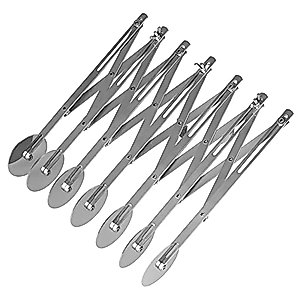 HOHXFYP Pastry Cutter, Versatile Multi Wheel Dough Roller Divider, Durable Stainless Steel Dough Roller Cutter for Cut Evenly Into Pastries, Dough, Pizzas, and Cakes(11.4in-Silver)