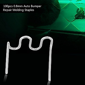 Hot Staples 0.8mm, Welder, Welding Kit Stainless Steel Repair Stapler for Car Bumper Repair Bodywork, 100pcs 0.8mm Auto Bumper Repair Pre Cut Welding Staples(0.8mm)