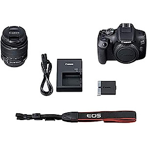 Canon EOS 2000D Rebel T7 Kit with EF-S 18-55mm f/3.5-5.6 III Lens + Accessory Bundle + Rtech Digital Cloth