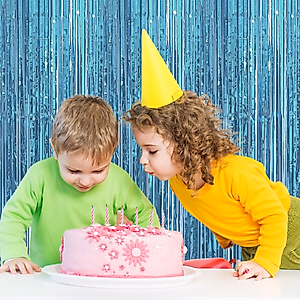 2 Pack 3.2ft x 8.2ft Foil Fringe Curtain Backdrop Metallic Tinsel Foil Fringe Curtains Party Decorations Rose Red Tinsel Streamer Backdrop Photo Booth Props for Graduation Baby Shower Wedding