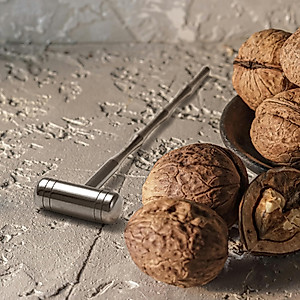 Creole Feast CH1001 Stainless Steel Crab or Lobster Mallet, 6-Inch Seafood Hammer, Solid Seafood Shellfish Cracker Tool, Silver