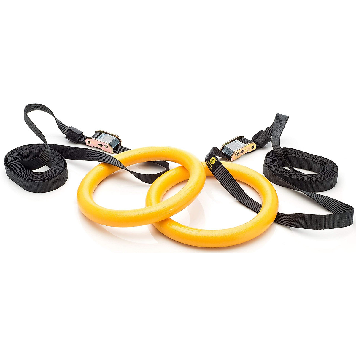 NAYOYA Gymnastic Rings Workout Set with Adjustable Straps for Full Body Strength Training and Bodyweight Crossfit Exercise