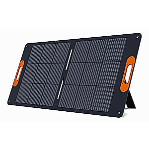 ALLWEI 100W Portable Solar Panel for 300/500W Power Station Solar Generator, 18V Foldable Solar Battery Charger with 5.5 * 2.1MM Port, Adjustable Kickstand, Waterproof IP68 for Camping Trip Outdoor