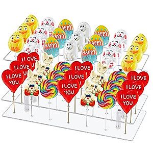 Cake Pop Stand, 2 Packs 21 Hole Clear Acrylic Cake Pop Stands Display for Weddings Baby Showers Birthday Parties Anniversaries Halloween Candy Decorative