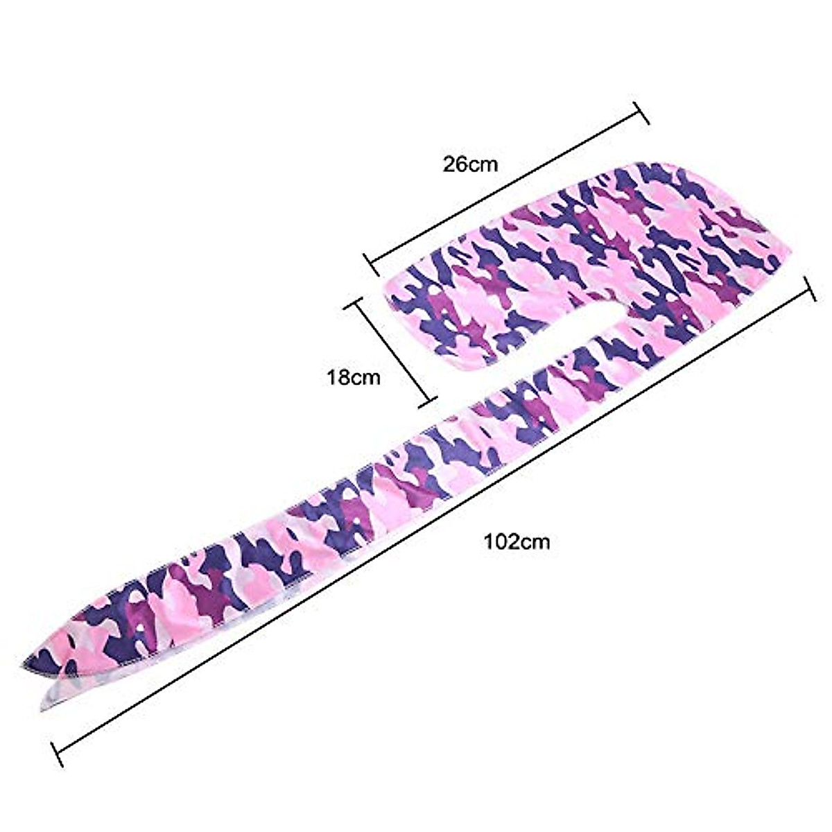 Military Camouflage Premium Silky Durags with Long Tail Colorful 360 Waves Doo rag for Men Du rag Cap (3/4 Packed) (Set15)