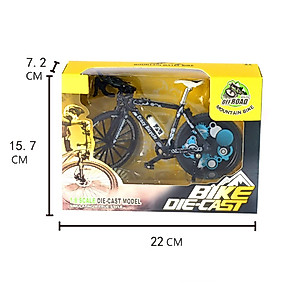 Ailejia Mini Bike Ornament Toy Doodle Bicycle Mountain Cake Topper Dirt Bike Party Decorations BMX Finger 1:8 Scale Curved Simulation Toys for Home Decor,Collection (Black)