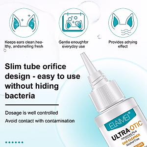 Kurchugo Dog Ear Cleaner 1.69 Fl Oz, Ear Wash for Dogs & Cats, Ear Drops for Pet, Advanced Dog Ear Infection Treatment Solution, Soothes Itchy & Inflamed Ears, Removes Debris, Waxy, Buildup and Odor