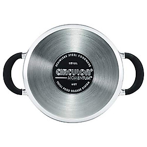 Circulon Momentum Stainless Steel Sauce Pan/Saucepan with Steamer Insert, 3 Quart, Silver
