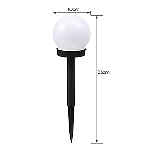 fangzi Solar Ball Light,2Pcs Outdoor Waterproof L-ED Solar Ball Light Garden Lawn Lamp Path Ground Light