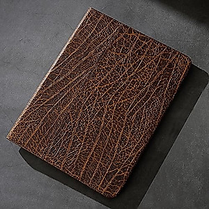 Gexmil Leather Case for iPad Air 11 Inch M3 2025/ M2 2024,iPad Air 10.9 Inch Case 5th/4th Generation 2022/2020, Top Grain Leather Cover Auto Sleep/Wake, Adjustable Stand,Buffalo Pattern