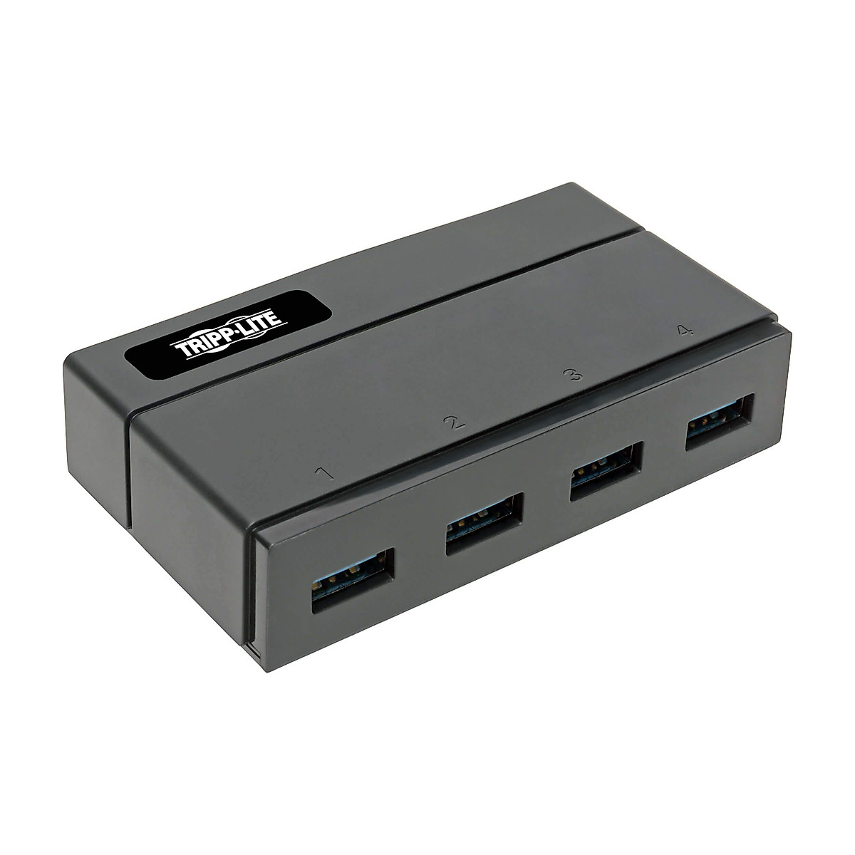 Tripp Lite 4 Port Powered USB Hub, USB 3.0 Hub, USB-A Ports, 2.4A, Black (U360-004-2F)