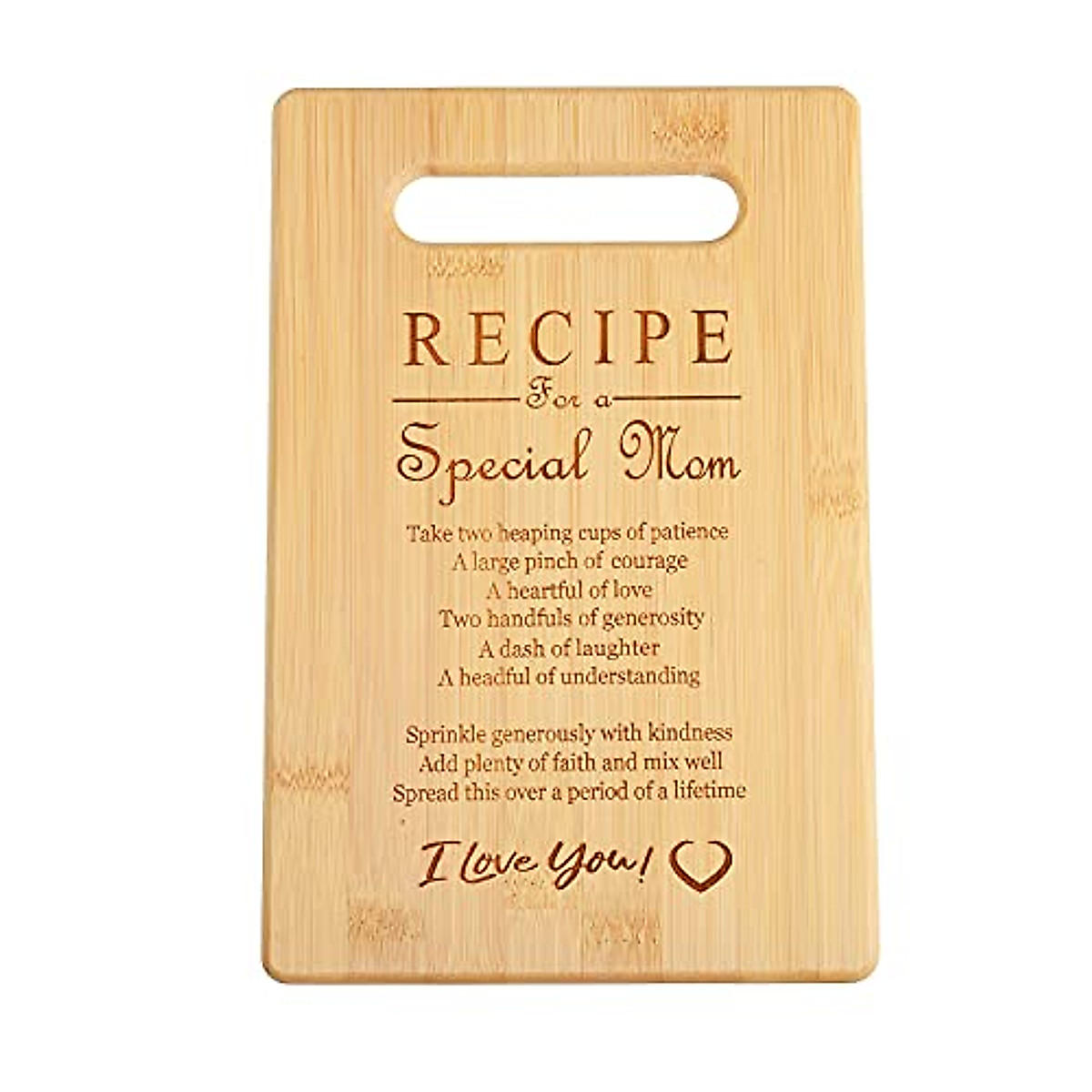 Unique Birthday Gifts For Mom Bamboo Cutting Board Engraved Kitchen Christmas Gifts(M5)
