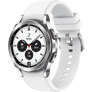 SAMSUNG Galaxy Watch 4 44mm Smartwatch w/Bonus Band (Black), ECG Monitor Tracker for Health, Fitness, Running, Sleep Cycles, GPS Fall Detection & Bluetooth, US Version, Silver