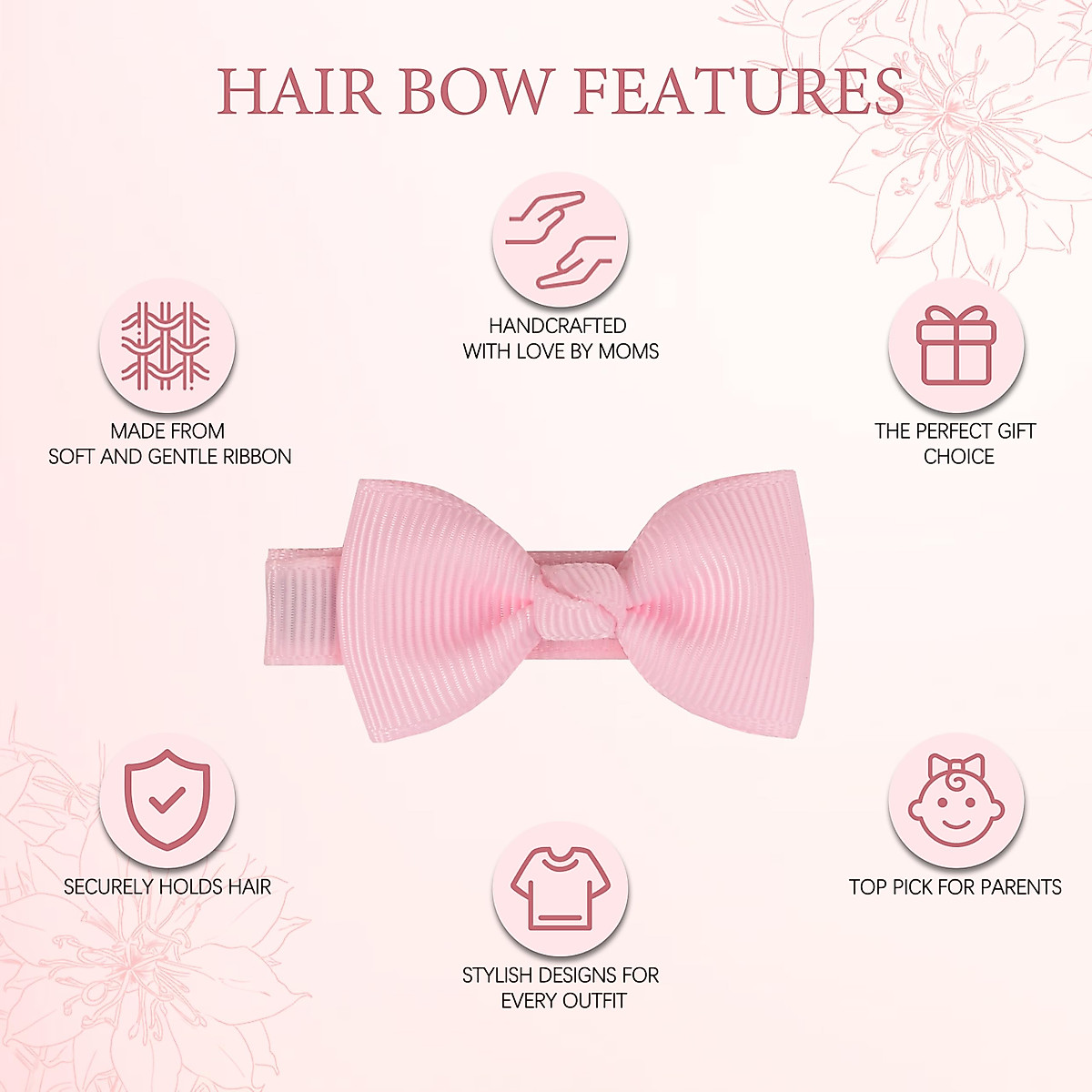 Ruyaa 50 Pieces 25 Colors Fully Lined No Slip Hair Clips, Barrettes, Hair Accessories for Girls, Toddlers, Infants (Candy Colors 50pcs)