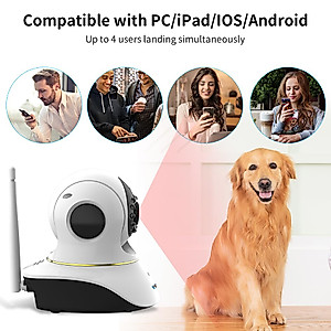VSTARCAM Pet Camera, Cat Camera with Laser Wireless Dog Camera 1080P Cat Toys, Night Vision Sound Motion Alerts, APP Remote Control Home Security Camera for Pet &Baby