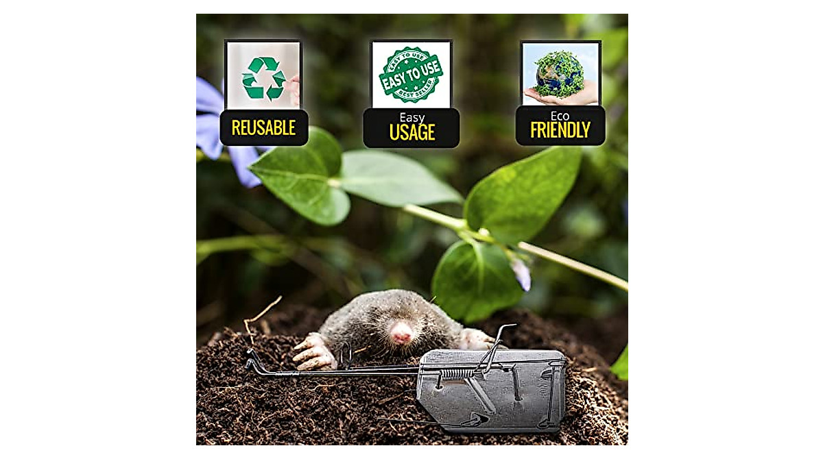 Cinch Mole Trap Kit - Heavy-Duty, Reusable Solutions