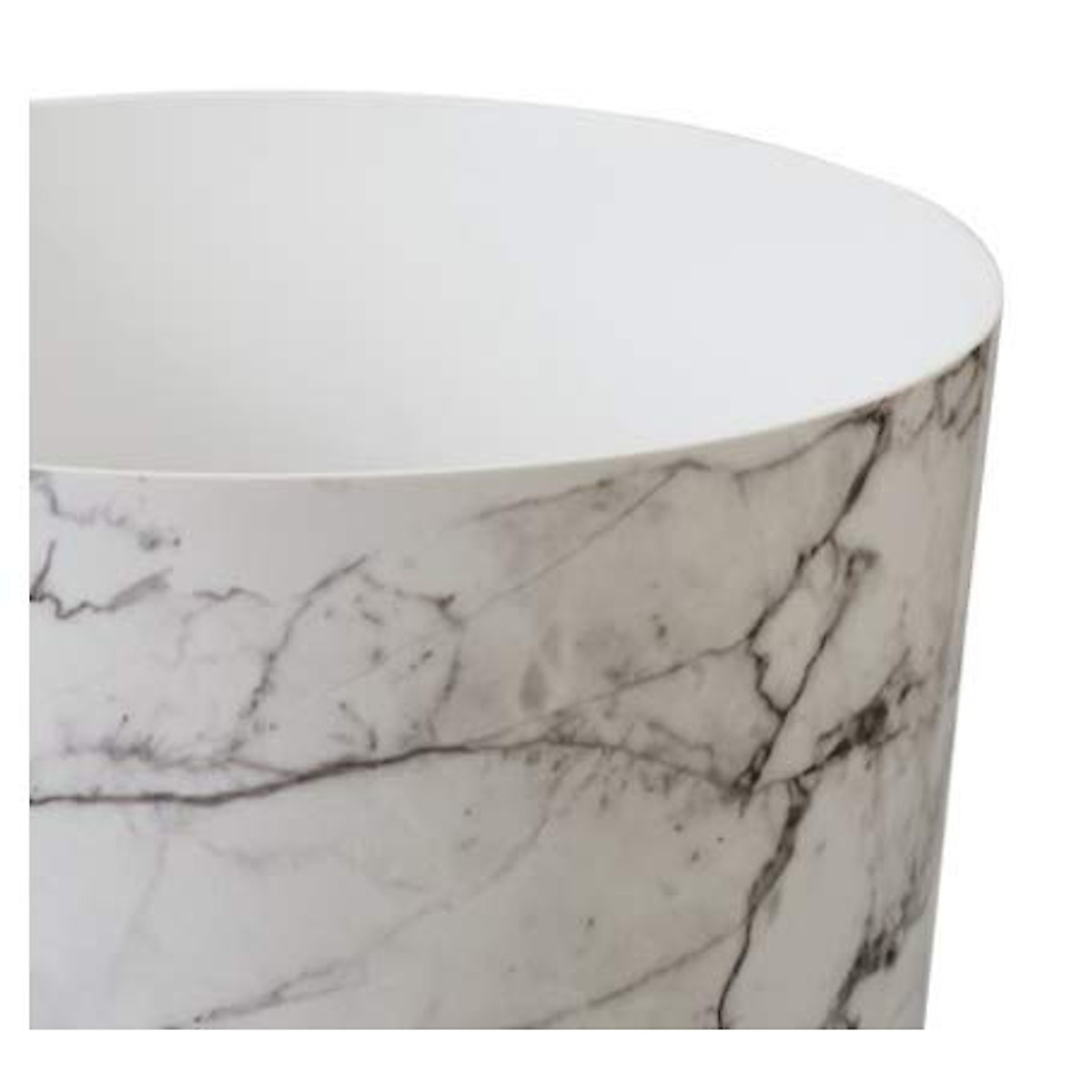 Wastecan, Marble White 5 Gallon