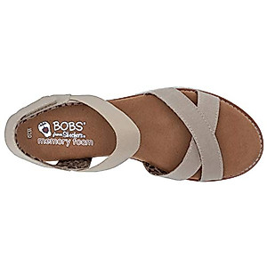 Skechers womens Desert Kiss - Secret Picnic Flat Sandal, Natural, 8 US