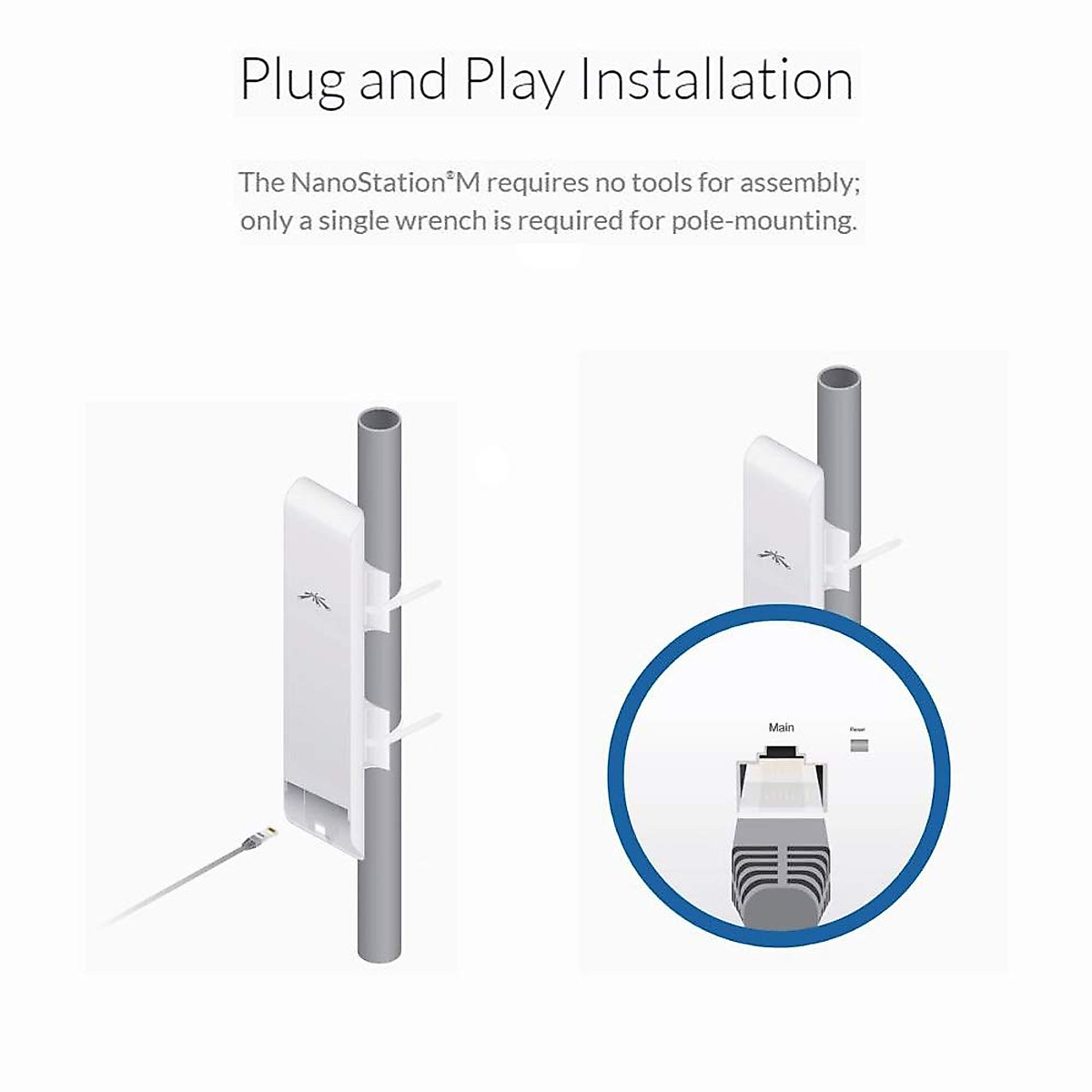 Ubiquiti NSM5 Bundle of 4 NanoStation M5 5GHz Outdoor airMAX CPE 150+Mbps 15+km
