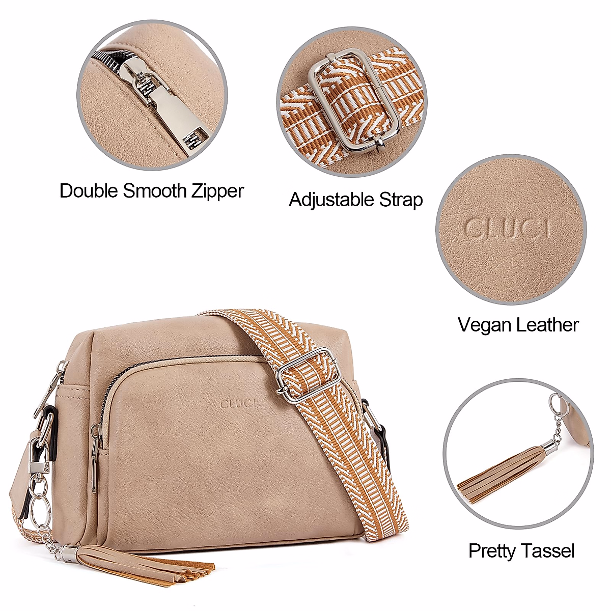 CLUCI Backpack Purse for Women+Crossbody Purses for Women