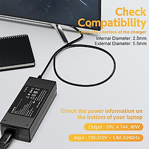 19V Power Cord for Westinghouse TV 24" 32" 40" 42" 46"; Westinghouse TV LD-3260, LD-3255VX, LD-3235, LD-3237, LD-3257, LD-4255VX, LD-4258, LD-4655VX, UW32S3PW, EW32S5UW, UW40TC1W Power Supply