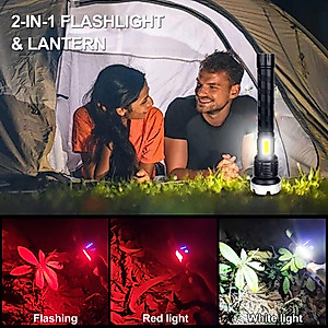 VASTFIRE Rechargeable Flashlights High Lumens 2000000 Zoomable 2023 Best Floodlight Spotlight Strobe Light Lanterns Brightest Flashlight for Emergencies Camping Power Outage Cars