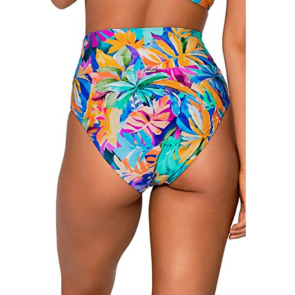 Sunsets Hannah Foldover High Waist Women's Swimsuit Bikini Bottom, Alegria, 16