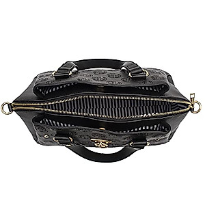 Alexis Bendel Women’s Saffiano Leather Embossed Top Handle Satchel Handbag W/Optional Crossbody Strap