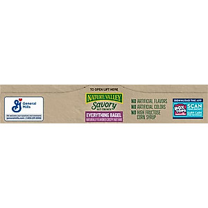 Nature Valley Savory Nut Crunch Bars, Everything Bagel, 0.89 oz, 5 bars