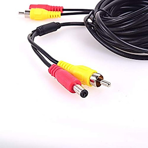 Backup Camera 50ft DC 12V Power Audio Video AV Extension Cable for Cars/ Tuck / Bus / Trailer Reverse Parking System