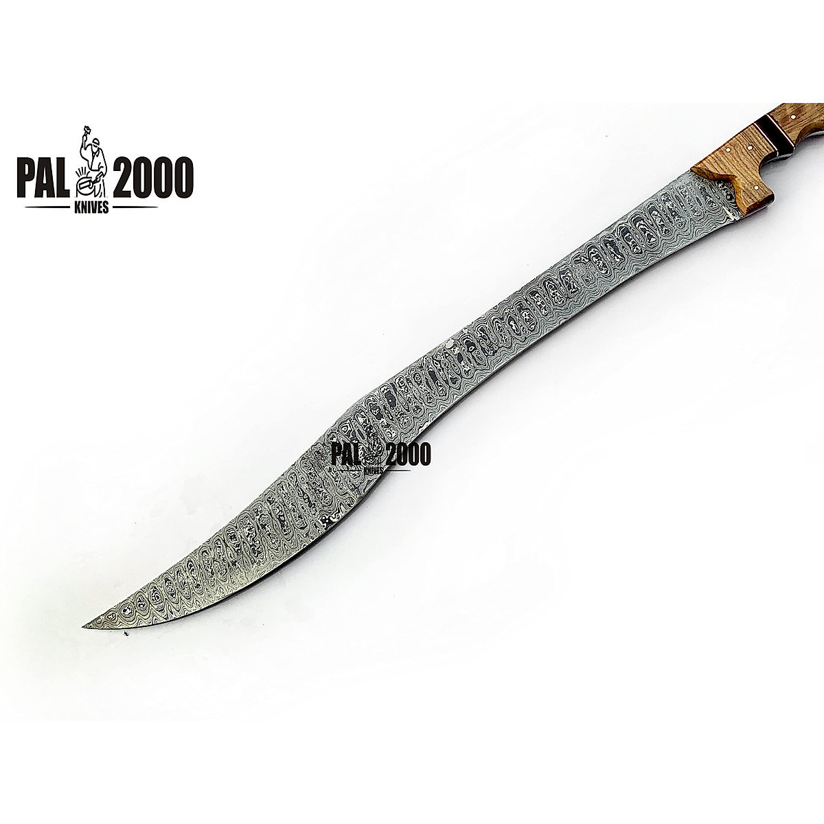 HSK-9984 Custom Handmade Spring Damascus Sword with Sheath - Viking Sword Hunting Full tang longsword for men