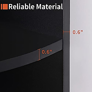 Fun Memories 5-Tier Corner Bookshelf - 63" Tall Modern Free-Standing Corner Bookcase - Durable Wood Corner Cabinet and Plant Shelf in Sleek Black for Living Rooms, Bedrooms, Kitchens and Offices