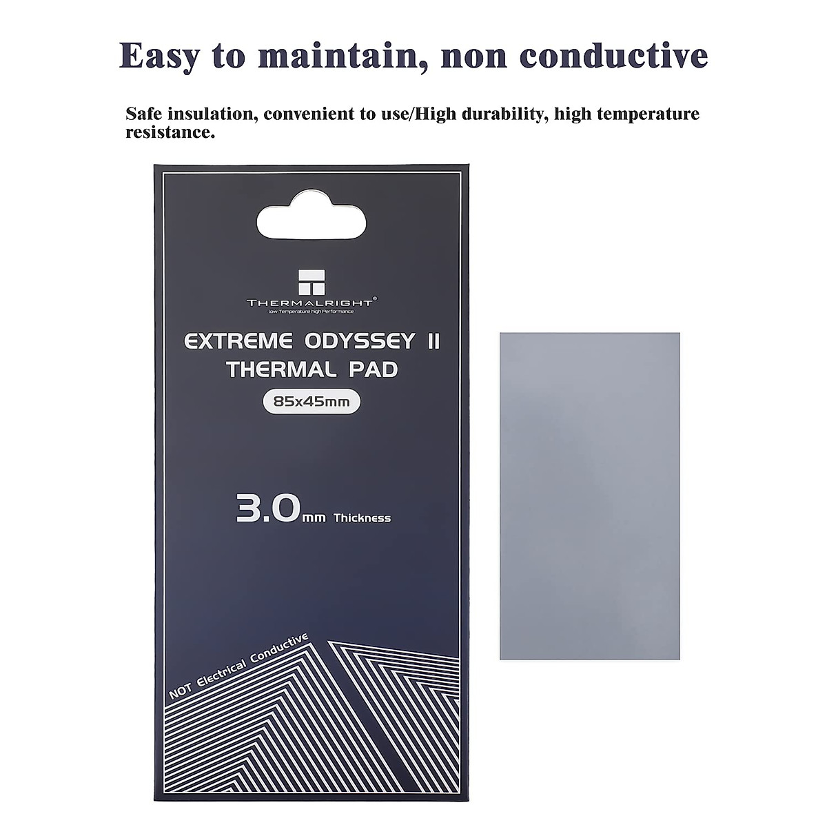 Thermalright Thermal Pad 14.8 W/mK Non Conductive Heat Dissipation Silicone Pad for PC Laptop Heatsink CPU/GPU/LED Graphics Card Motherboard Silicone Grease Multi-Size Pad (85x45x3.0mm)