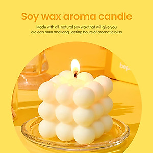 beplain Chamomile Relaxing Gift Set (Face Cream & Lip Balm & Candle) | Skin Care kit Gift Set | Natural Scent Free Korean Skin Care