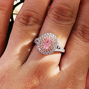 CEJUG Promise Ring Engagement Rings for Women 1.3Ct Cz 18K Gold Plated Wedding Anniversary Bands Bridal Size 8