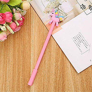 WIN-MARKET Animal Horse Gel Ink Pen Cute Kawaii Black Writing Pens Ballpoint Black Ink Gel Pen Party Gift Gel Ink Pens Funny School Stationery Office Supplies(6PCS)