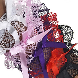 5 Pairs Lace Wedding Garter Bridal Lace Floral Bowknot Garter Ribbon Belt Leg Ring for Women Girls Favor with 1 Pairs Stocking Buckle